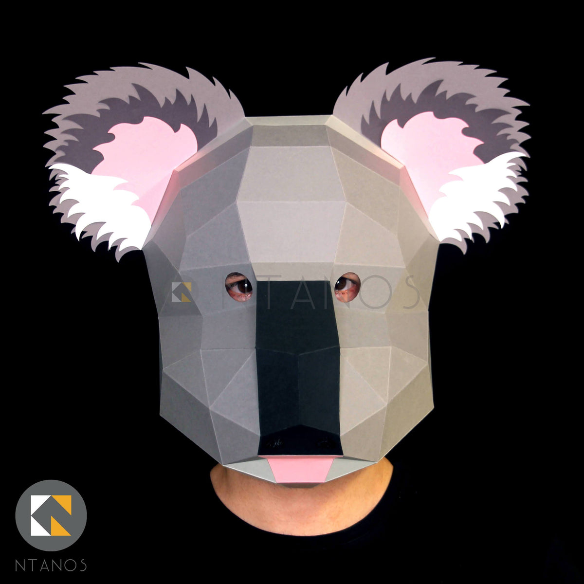 Koala Mask | Papercraft Masks Templates By Ntanos | Low poly