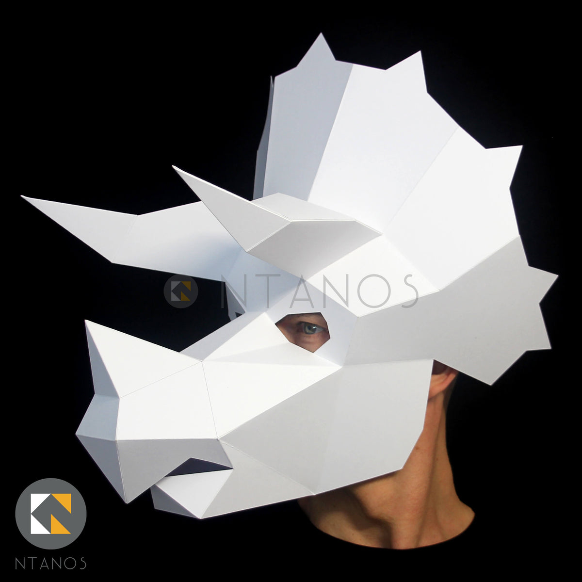 Triceratops Dinosaur Mask | Papercraft Masks Templates By Ntanos