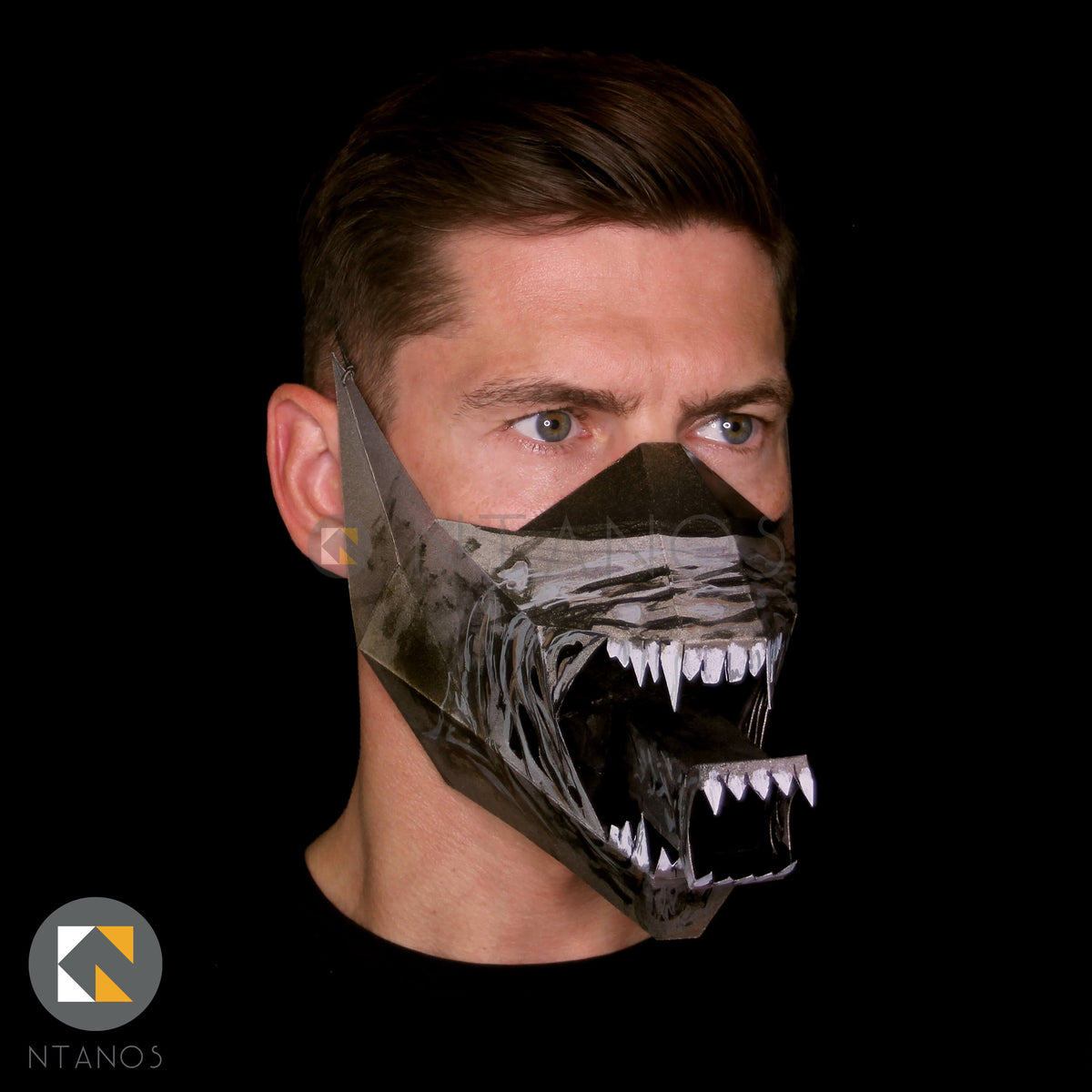 Alien Paper Half Mask | Papercraft Mask Templates By Ntanos