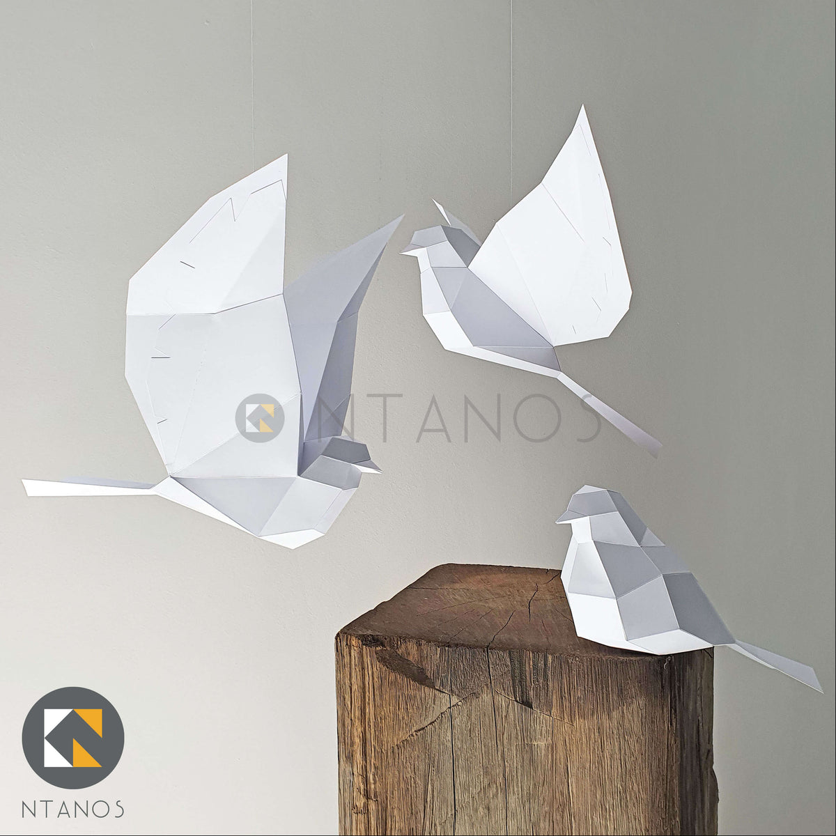Bird Flying | 3D Bird Papercraft Template By Ntanos | Instant Download