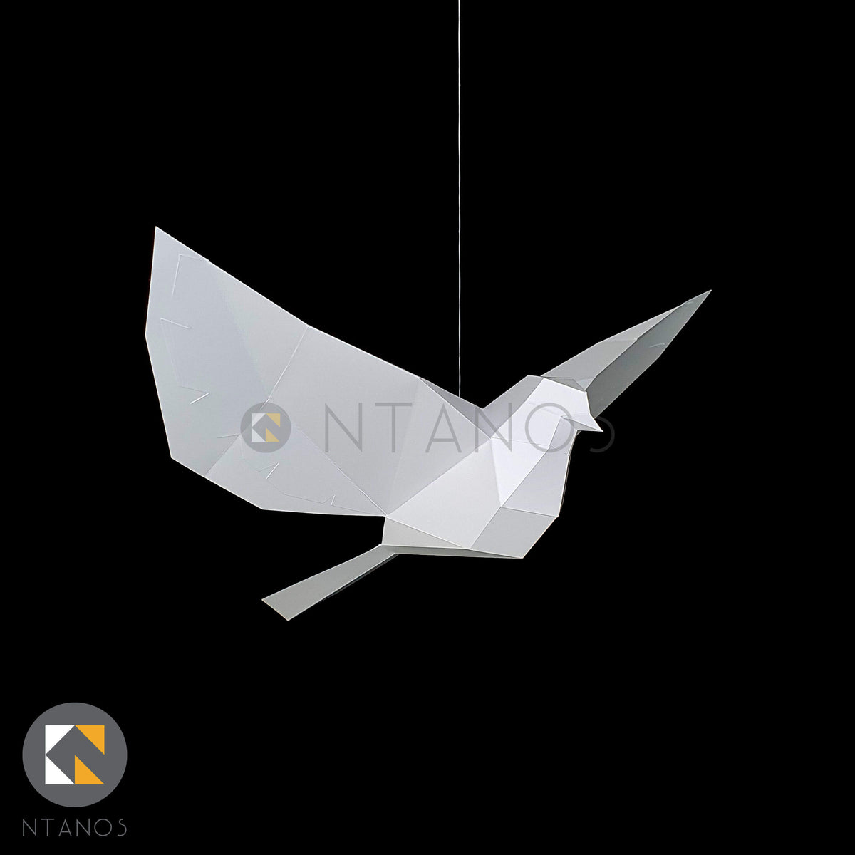 Bird Spread Wings | 3D Bird Papercraft Template By Ntanos | Instant ...