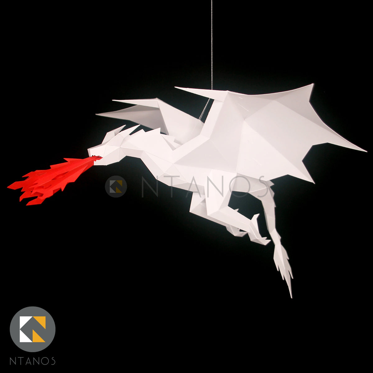 Dragon| 3D Papercraft Template By Ntanos | Instant Download