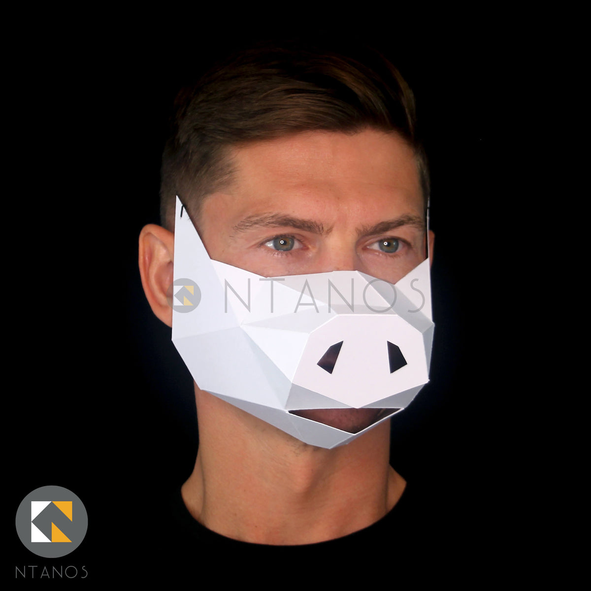 Pig Snout Half Mask | Papercraft Mask Templates By Ntanos