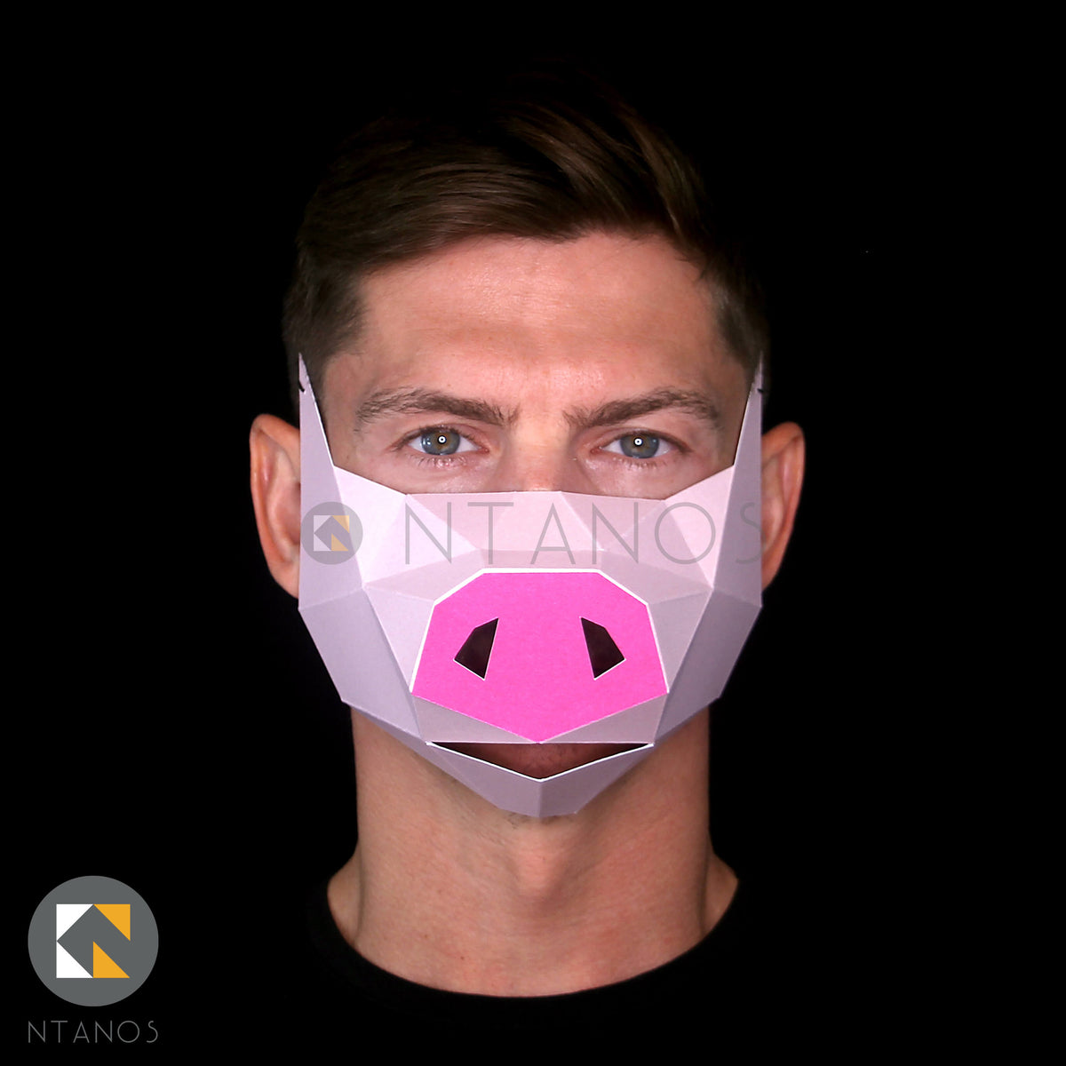 Pig Snout Half Mask | Papercraft Mask Templates By Ntanos