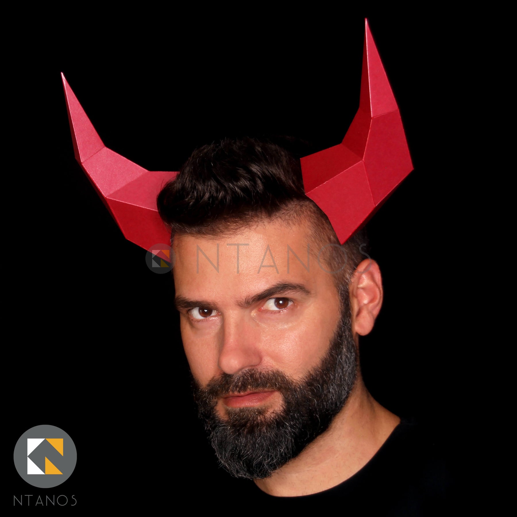 Paper Devil Horns | Halloween Papercraft Templates By Ntanos