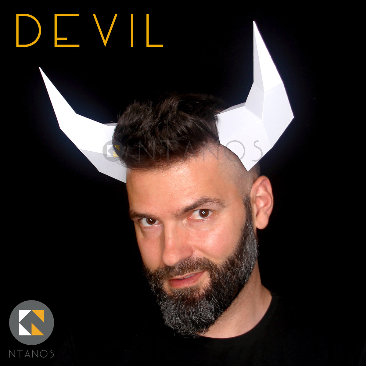 Paper Devil Horns | Halloween Papercraft Templates By Ntanos