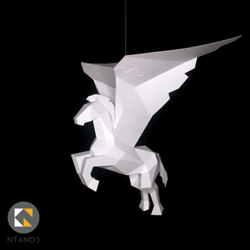 Pegasus | 3D Papercraft Template By Ntanos | Instant Download