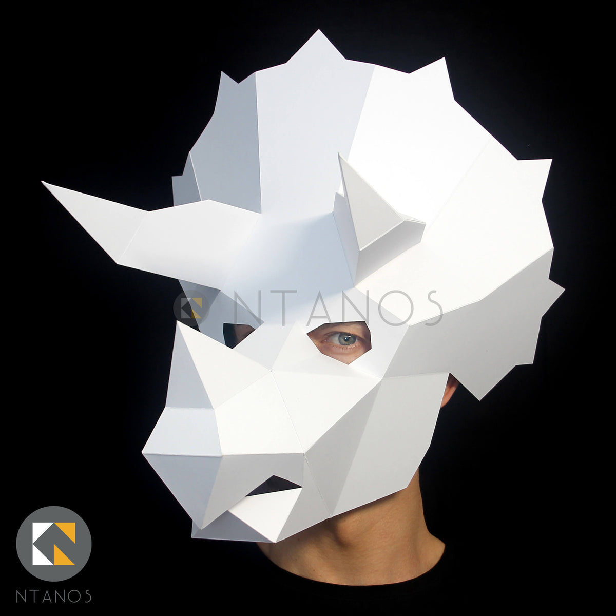 Triceratops Dinosaur Mask | Papercraft Masks Templates By Ntanos