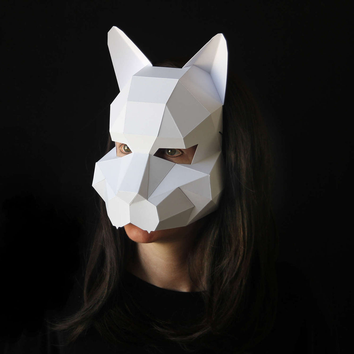 Cat Mask (Woman) | Animal Paper Masks Designed By Ntanos