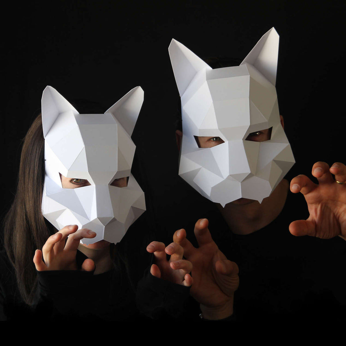 Cat Mask (Woman) | Animal Paper Masks Designed By Ntanos