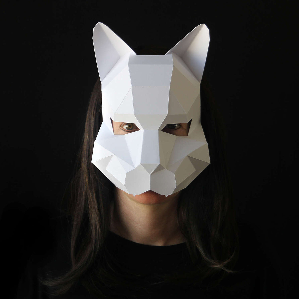 Cat Mask (Woman) | Animal Paper Masks Designed By Ntanos