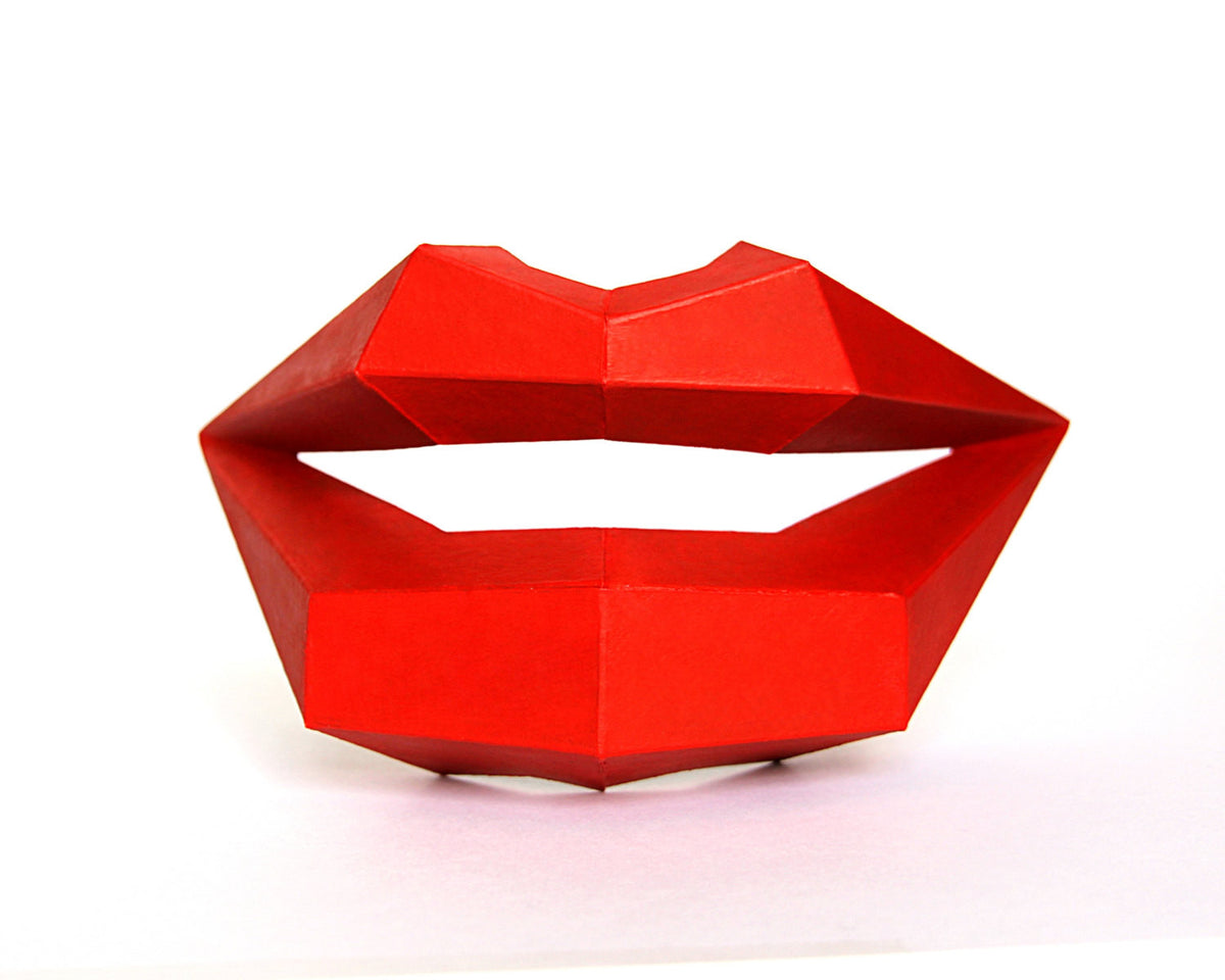 Big Paper Lips | Papercraft Templates Designed by Ntanos
